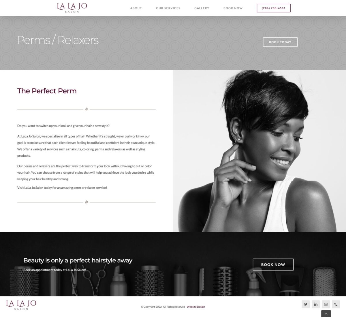 LaLa Jo Salon Bellevue – Premier Hair Care Website Design | Kind ...