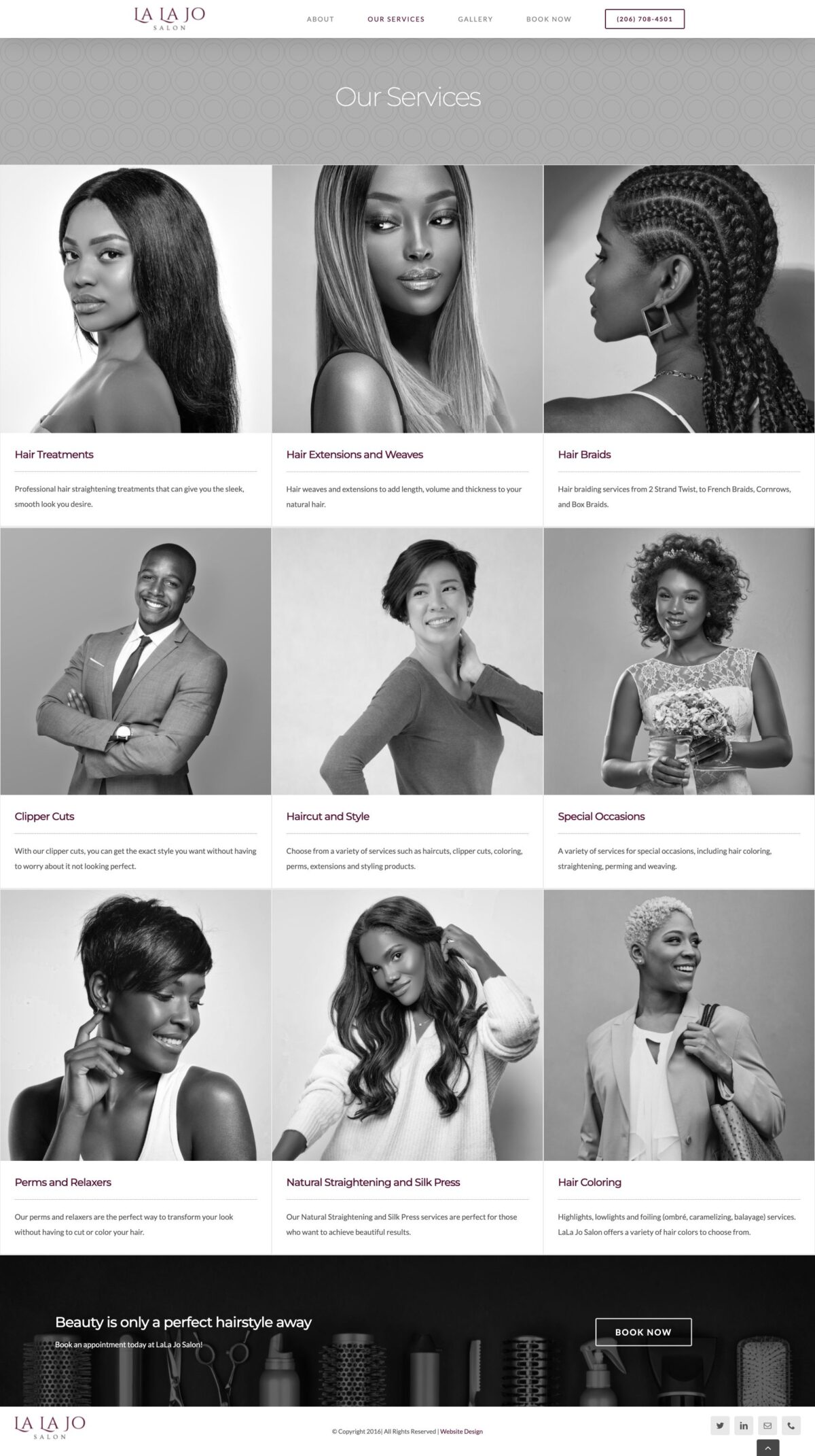 LaLa Jo Salon Bellevue – Premier Hair Care Website Design | Kind ...